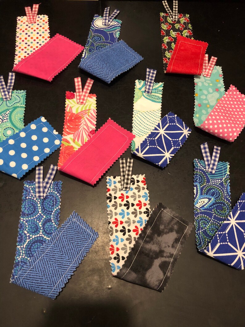 Set of 5 Fabric Bookmarks With Ribbon - Etsy