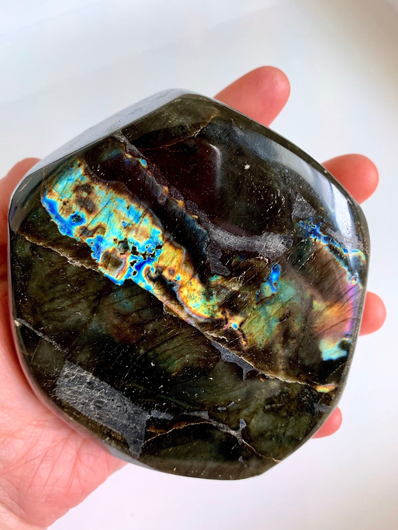 Large Multicolored Yellow and Purple Rainbow Freeform | Etsy