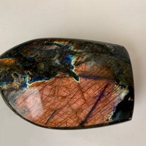 Large Double-sided Pink Rainbow Flash, Natural Pink Polished Freeform ...