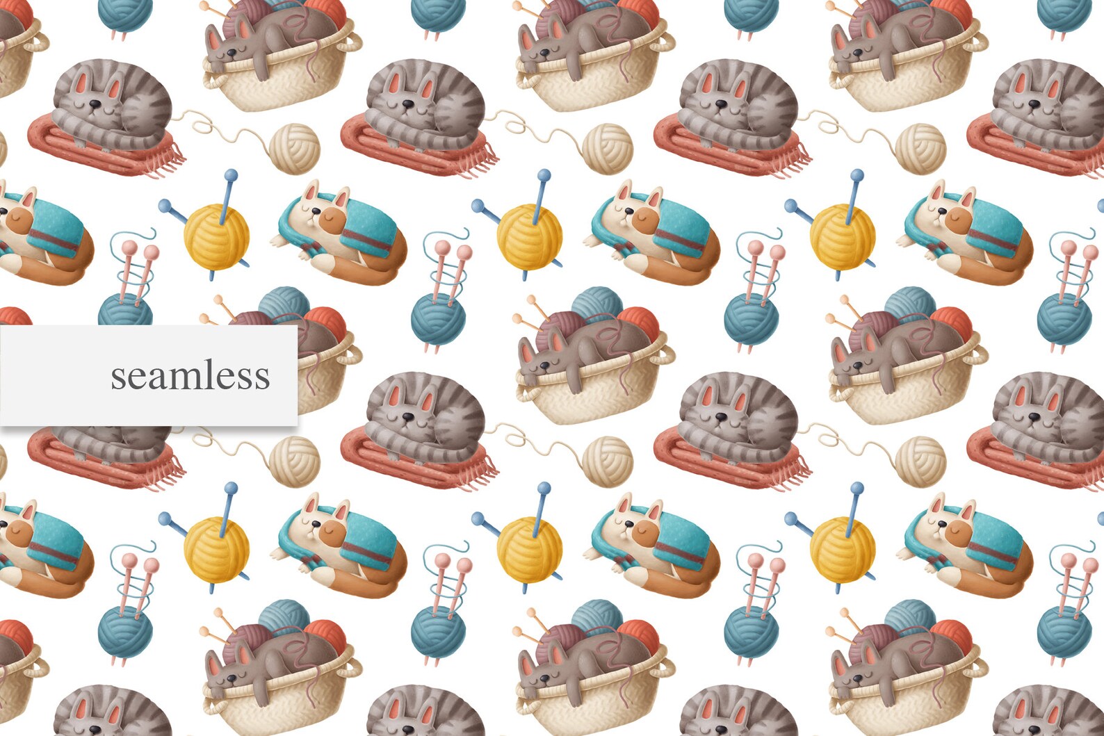 Knitting Digital Paper Pack Crafting Seamless Backgrounds - Etsy