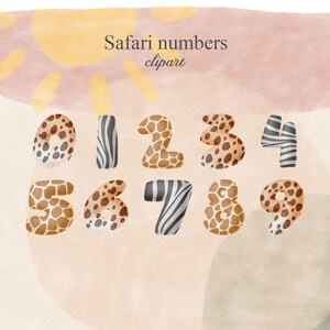 Safari Birthday Animals Clip Art Set, Cute Funny African Animals ...