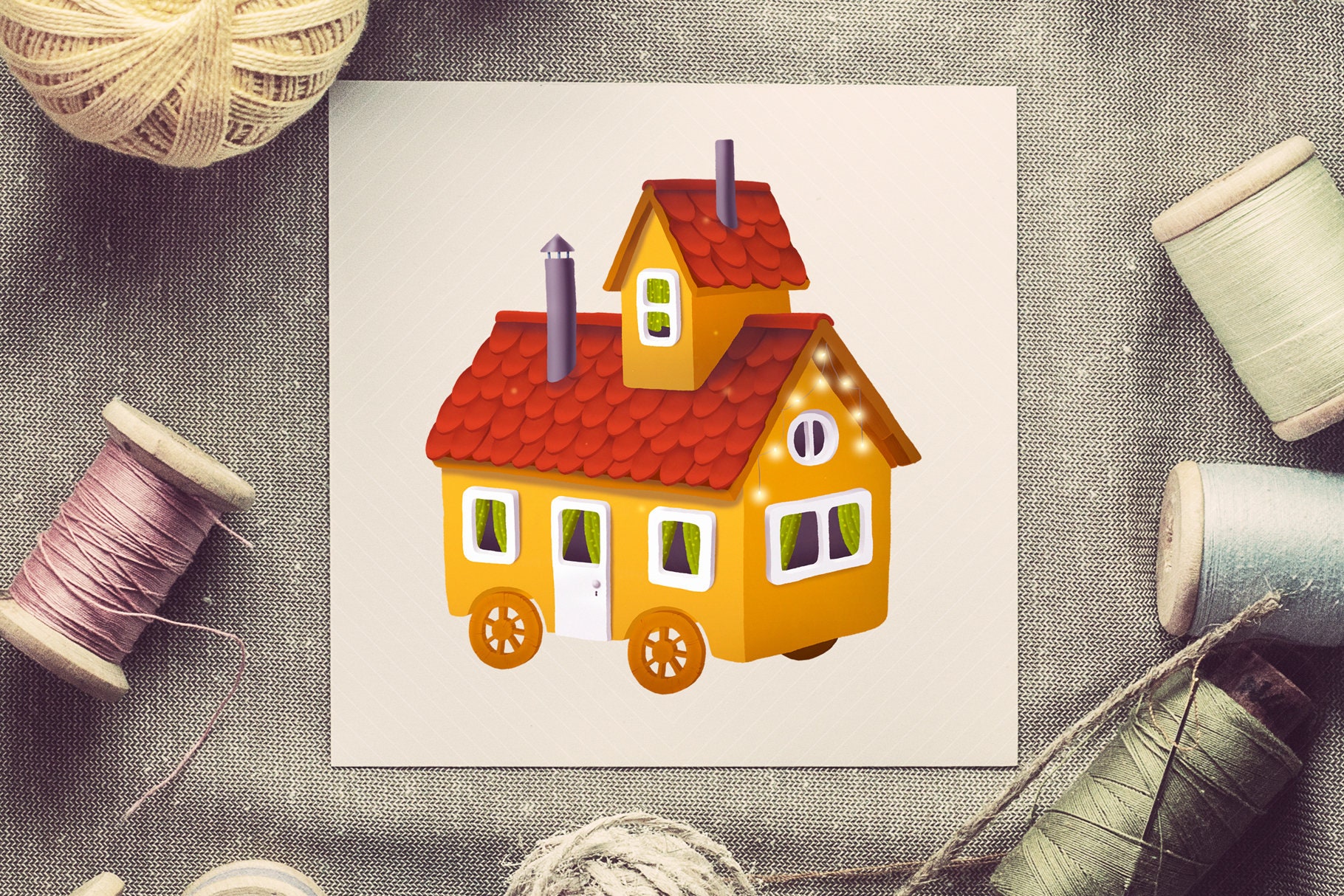 Cute Houses Clipart Cottage Core Illustration Digital Images | Etsy