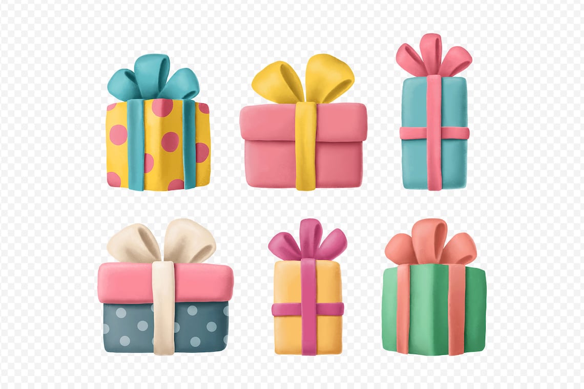 Christmas Trees and Gift Boxes Clipart Set Digital | Etsy