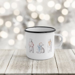 Christmas Bears Clipart, Polar Bear Png Digital Graphics, Winter White ...