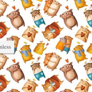 Cute Digital Papers With Animals Kids Nursery Seamless - Etsy