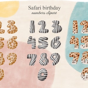 Safari Animals Birthday Clipart Bundle Digital Download, Jungle Themed ...
