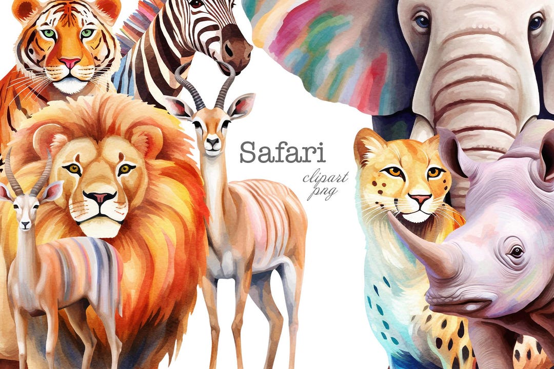 Jungle Animals Clipart Download, African Wild Animals Design ...