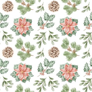 Christmas Digital Papers Pack, Watercolor Xmas Background, Winter ...