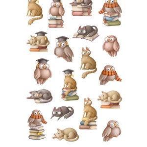 Book Clipart Bundle – Cute Vintage Books, Cozy Library Aesthetic ...