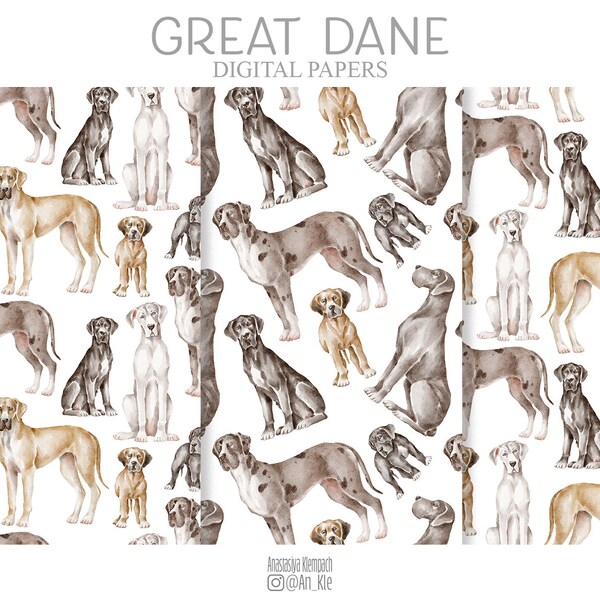 Great Dane Template - Etsy