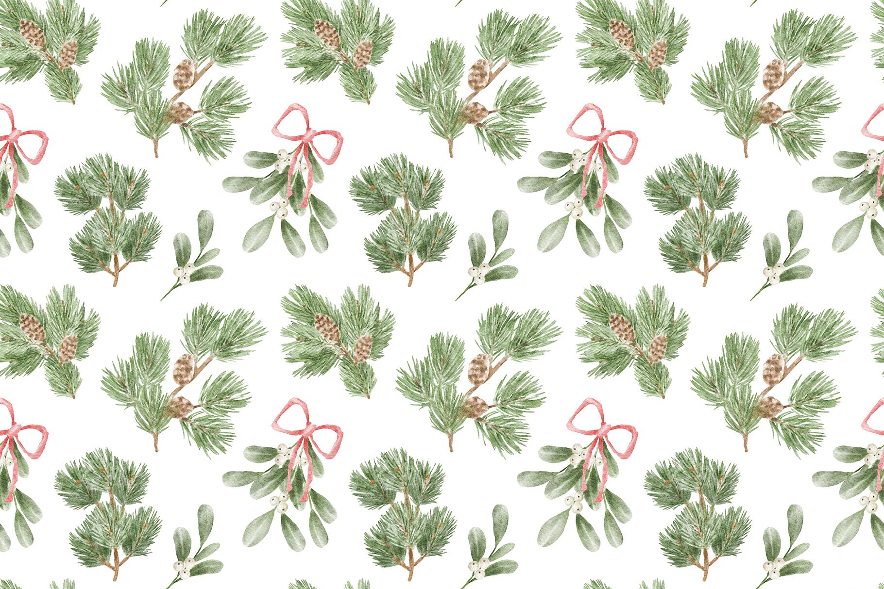 Christmas Digital Papers Pack Watercolor Xmas Background - Etsy