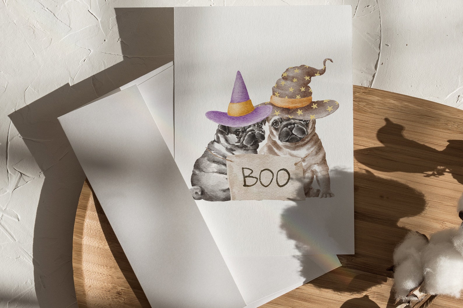 Pug Halloween Dogs Clipart Png Digital Download Fall Holiday - Etsy