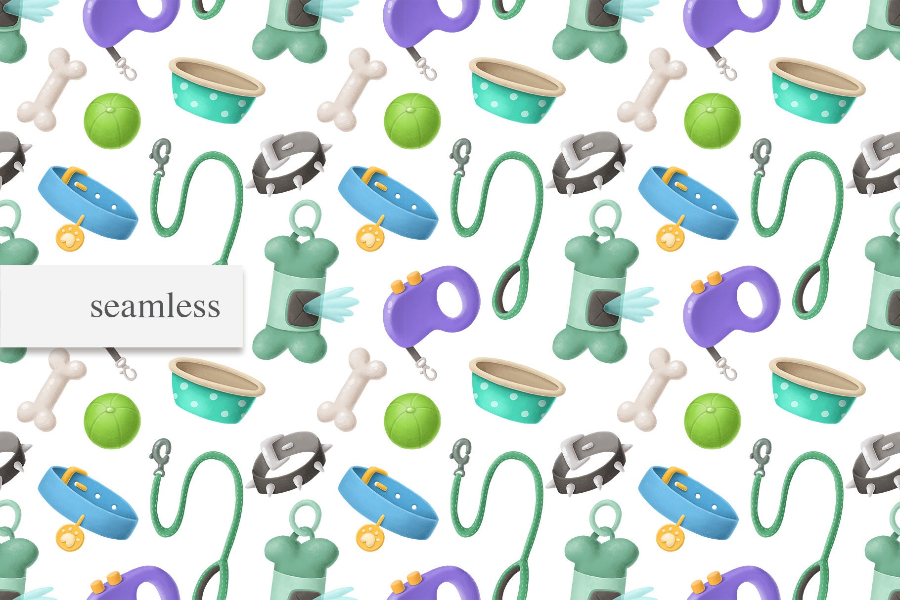 Dog Items Digital Papers Seamless Dog Background Dog Digital - Etsy