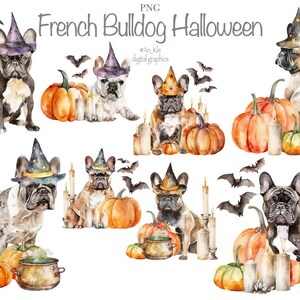 Halloween Frenchie Clipart Png Digital Download, French Bulldog With ...