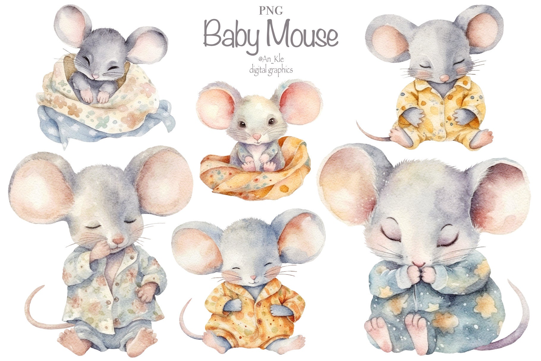 Cute Baby Mouse Clipart