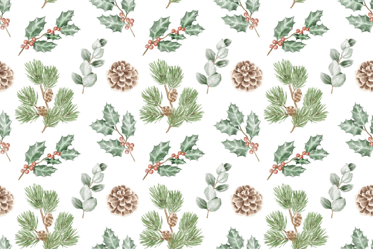 Christmas Digital Papers Pack Watercolor Xmas Background - Etsy
