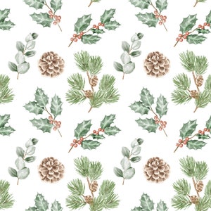 Christmas Digital Papers Pack, Watercolor Xmas Background, Winter ...