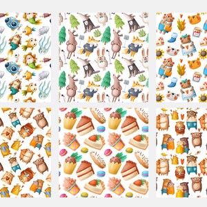 Cute Digital Papers With Animals Kids Nursery Seamless - Etsy