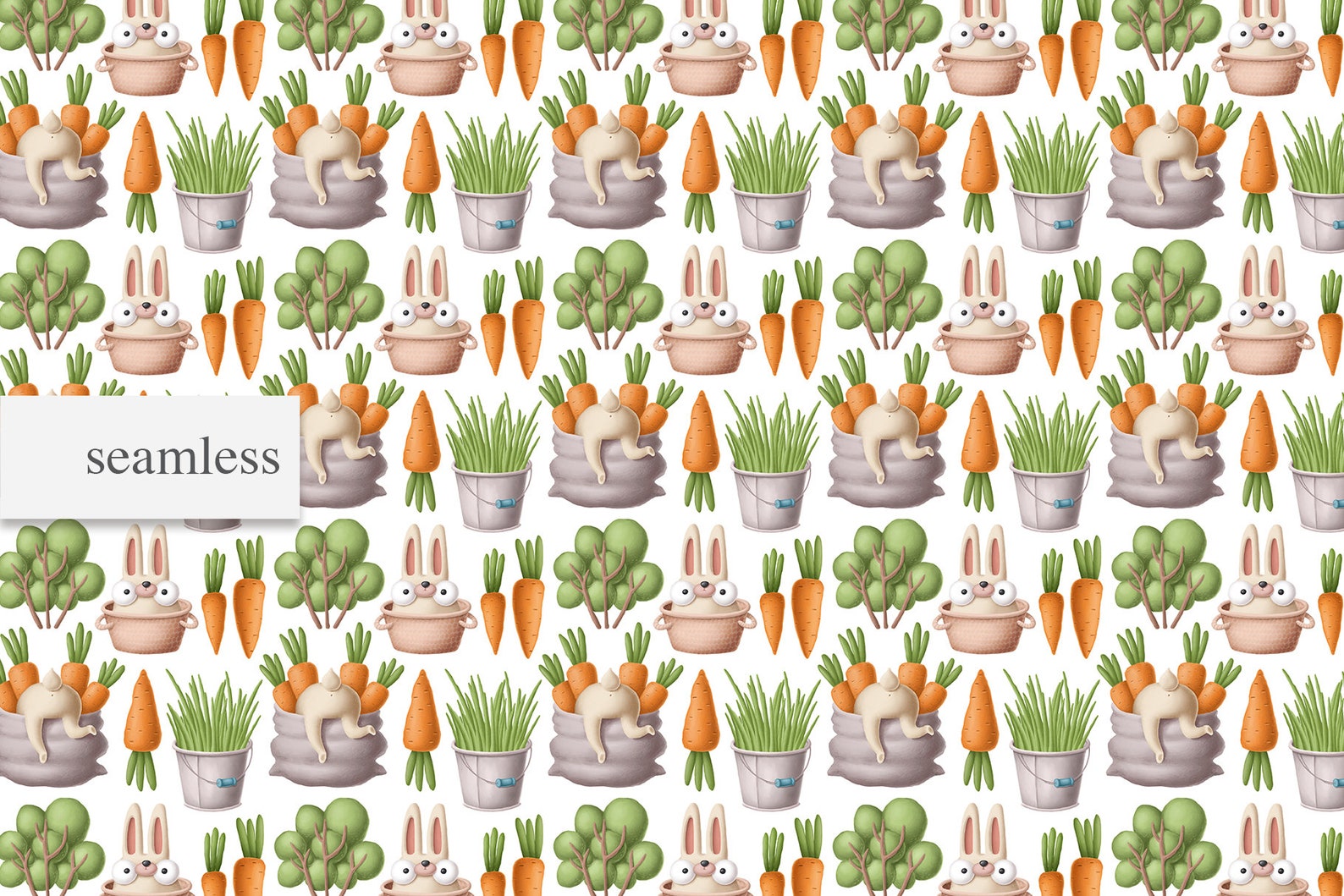 Cute Bunny Digital Paper Pack Scrapbook Papers Seamless - Etsy