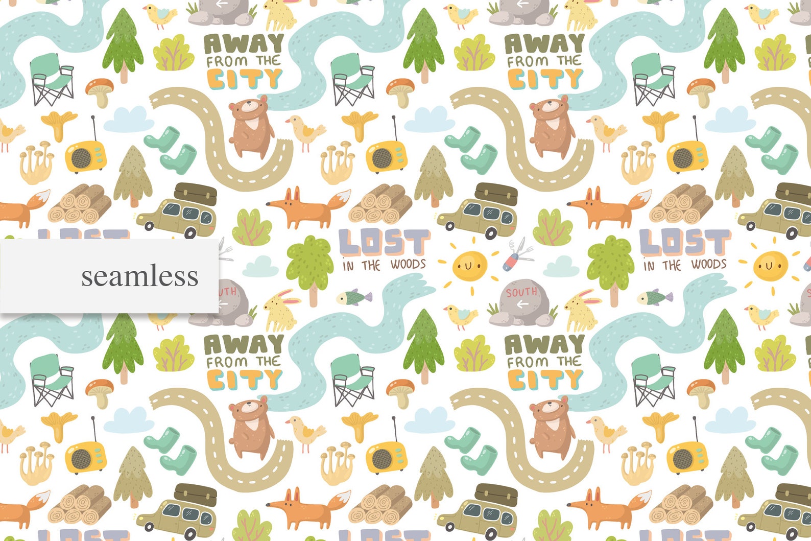 Camping Digital Paper Pack Wandering Hike Background - Etsy