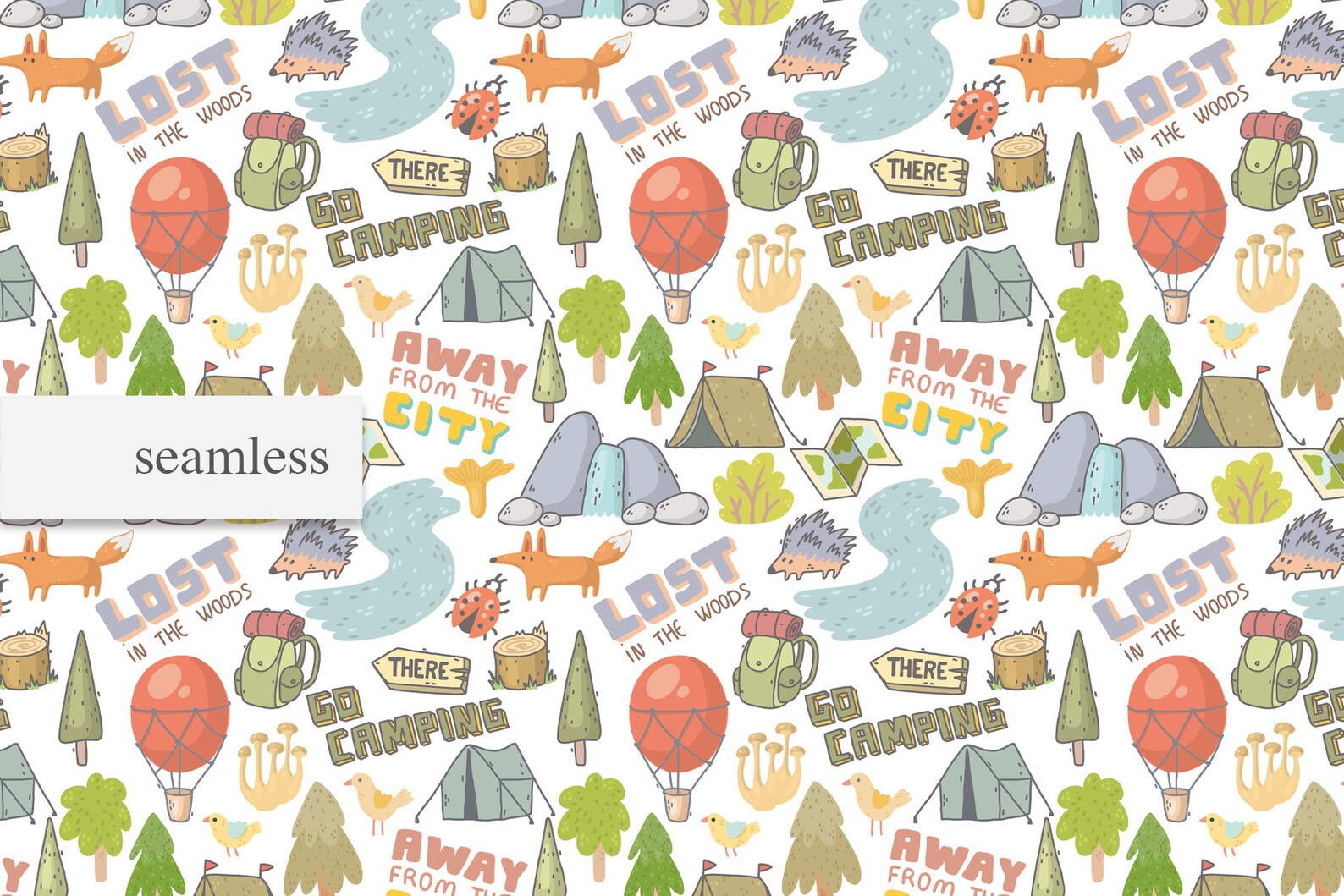 Camping Digital Paper Pack Wandering Hike Background - Etsy