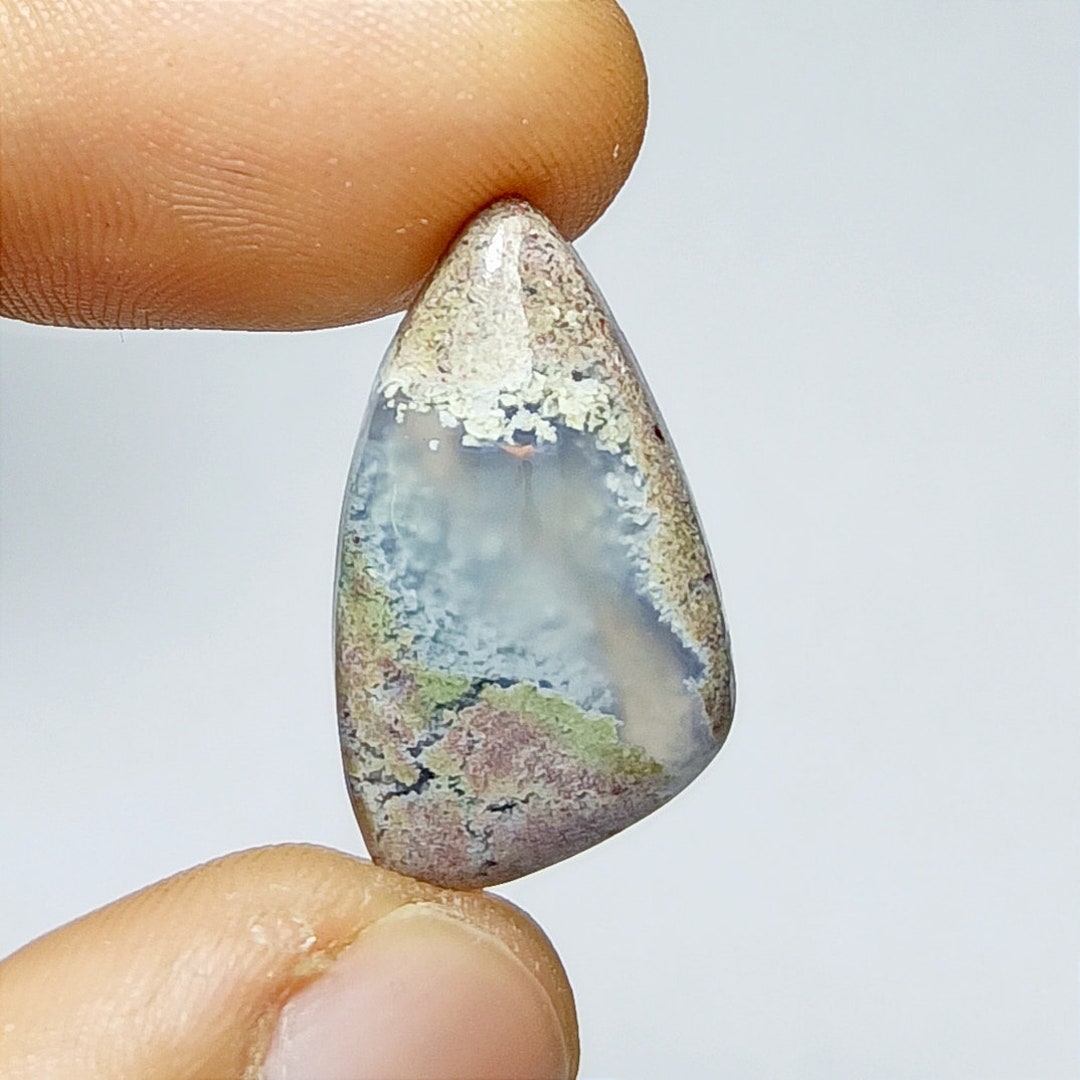 Authentic Natural Indonesian Moss Agate Cabochon Indonesian Plume Agate ...