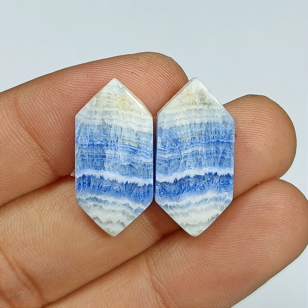Natural Blue Scheelite Pair Cabochon...freeform Shape - Etsy
