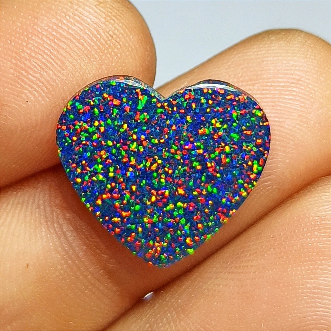 Bello Opal Gemstone, Jelly Opal Gemstone Heart Shape Cabochon 15x17x2 ...
