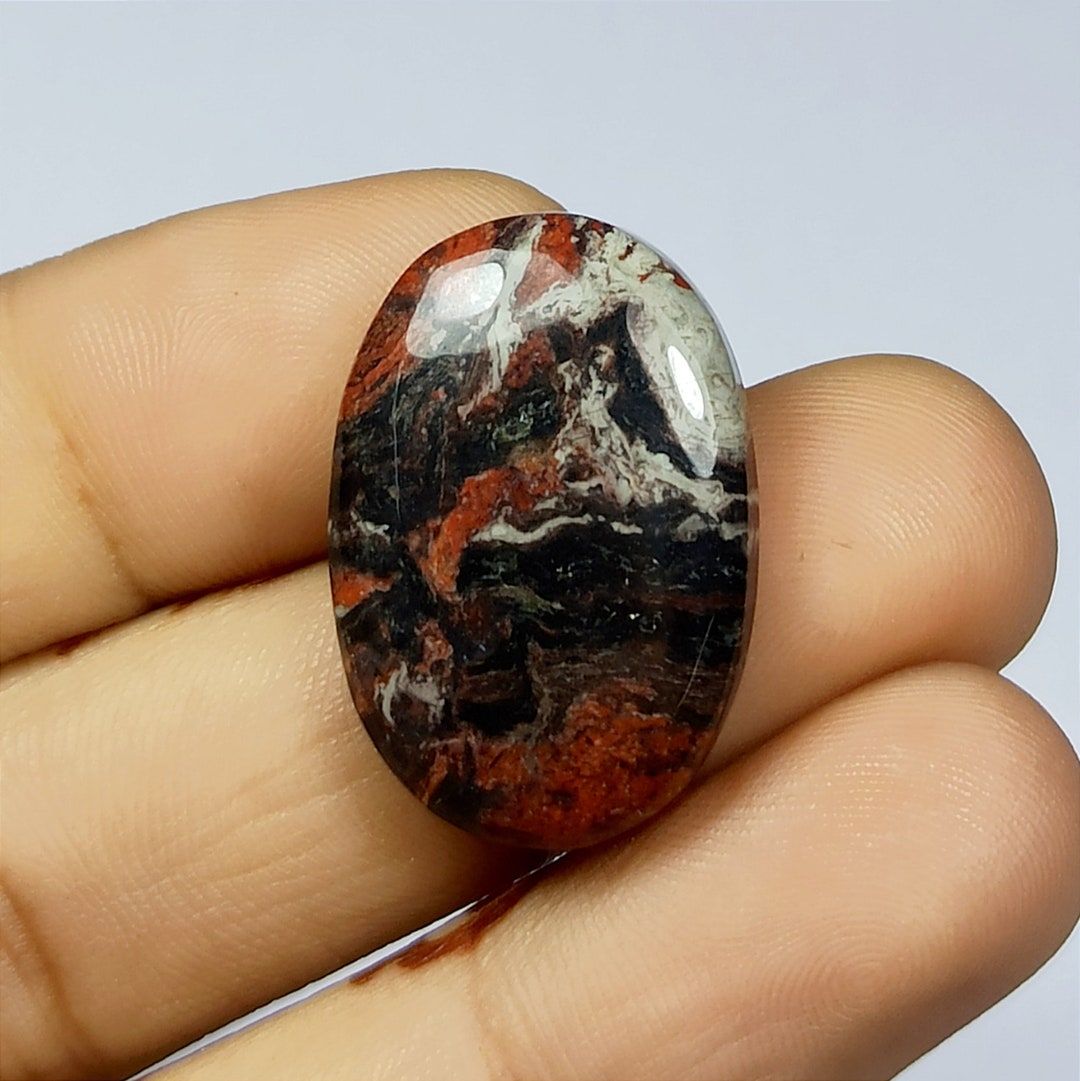 Rarest Quality Blood Jasper Gemstone AAA Grade Blood Jasper Cabochon Blood Gemstone Oval Shape ...
