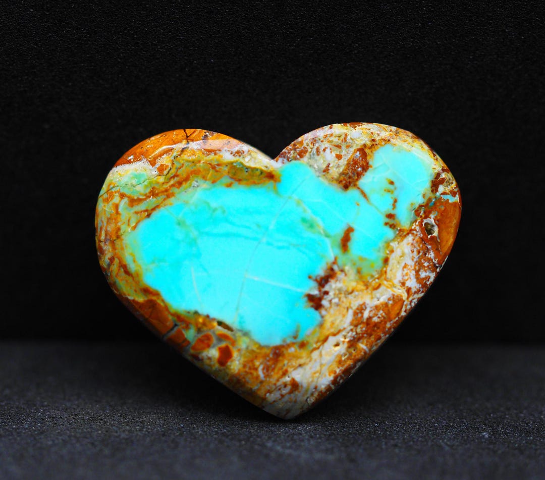 Natural Australian Turquoise Cabochons for Jewelry Making Puff Heart ...