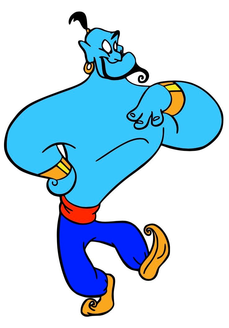 Genie Aladdin Layered Vinyl Decal decal only | Etsy