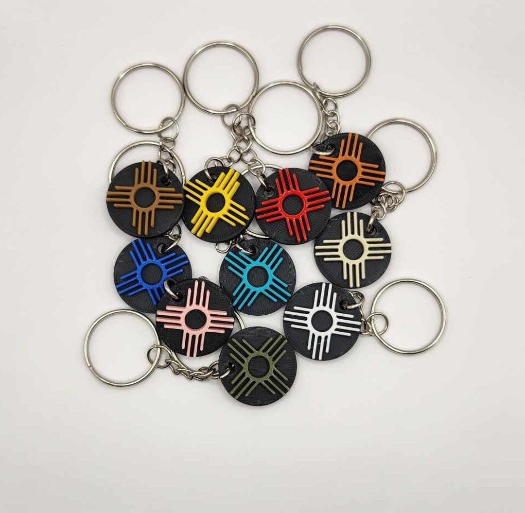 Zia Symbol Keychains - Etsy