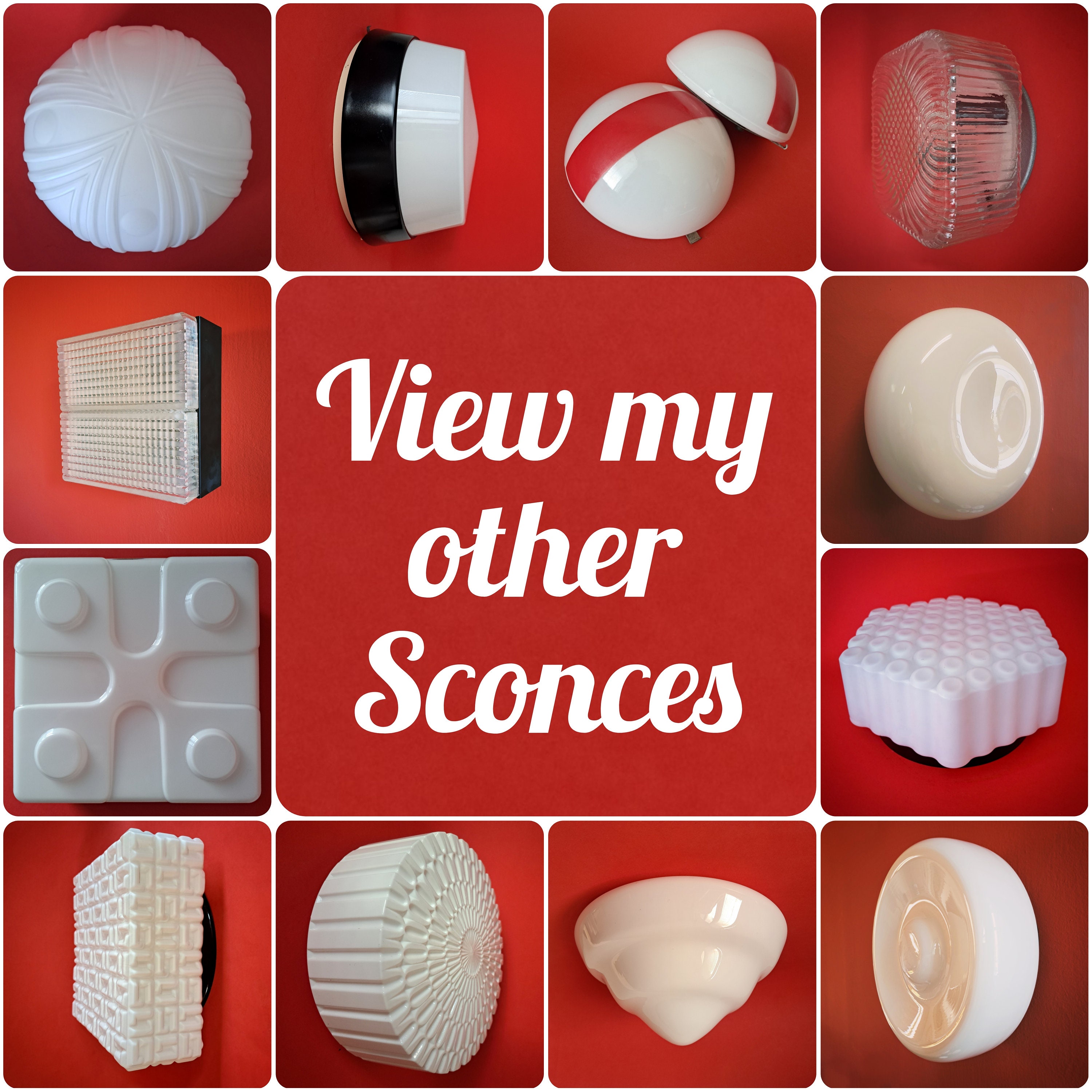 Mid Century Opaline Glass Sconce | Square Ceiling Lamp, 1970s - Etsy