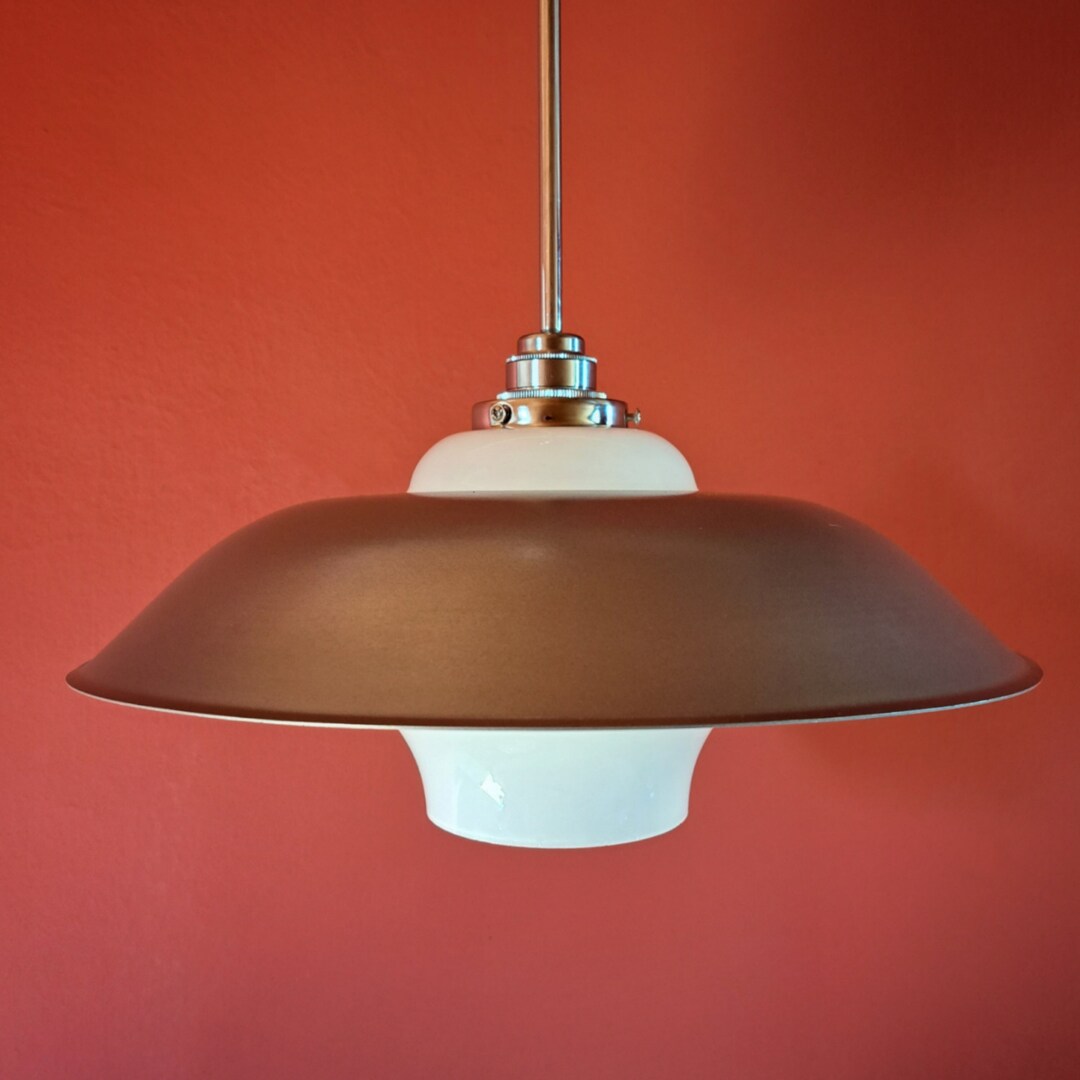 UFO Metal Pendant Light Atomic Light Fixture Space Age Lamp 70s Light ...