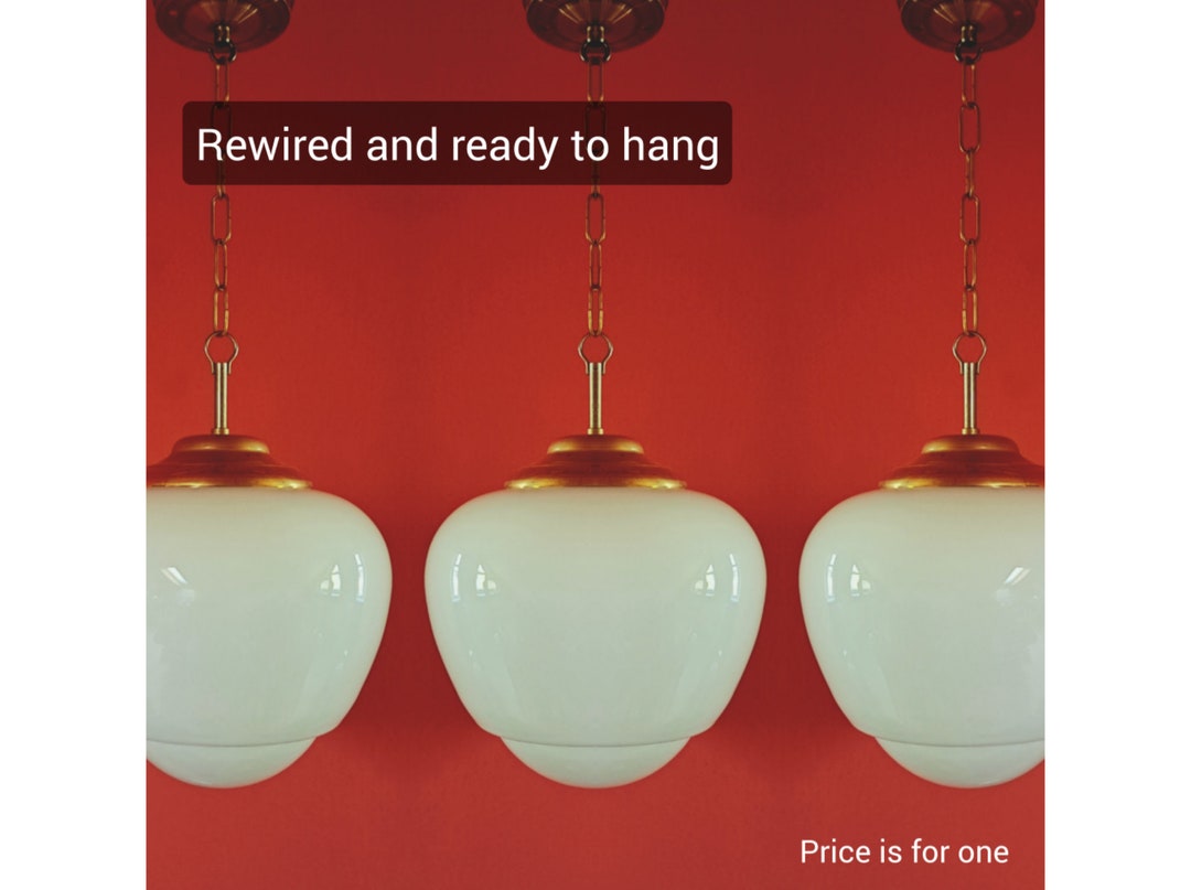 Milk Glass Kitchen Pendant Lights Opaline Pendant Light Brass Kitchen ...