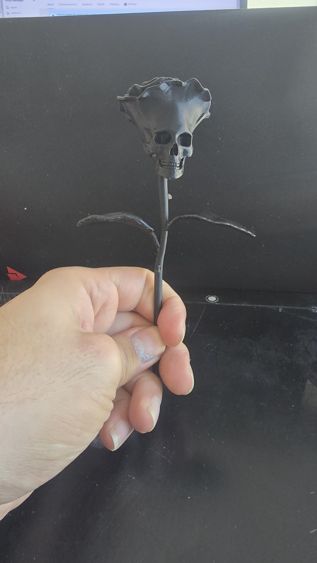 3D Printed Reaper Rose | Gothic Skull Rose | Unique Gift for Dark ...