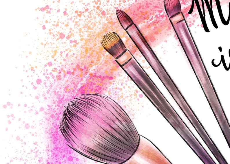 Beauty Art Makeup Printable Fashion Illustration Makeup - Etsy
