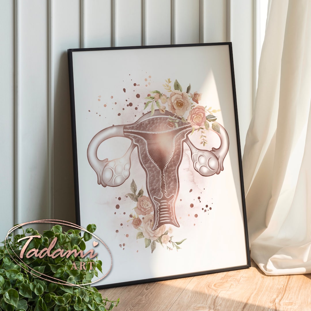Female Anatomy Art Gynecology Poster Uterus Poster Gynecologist T