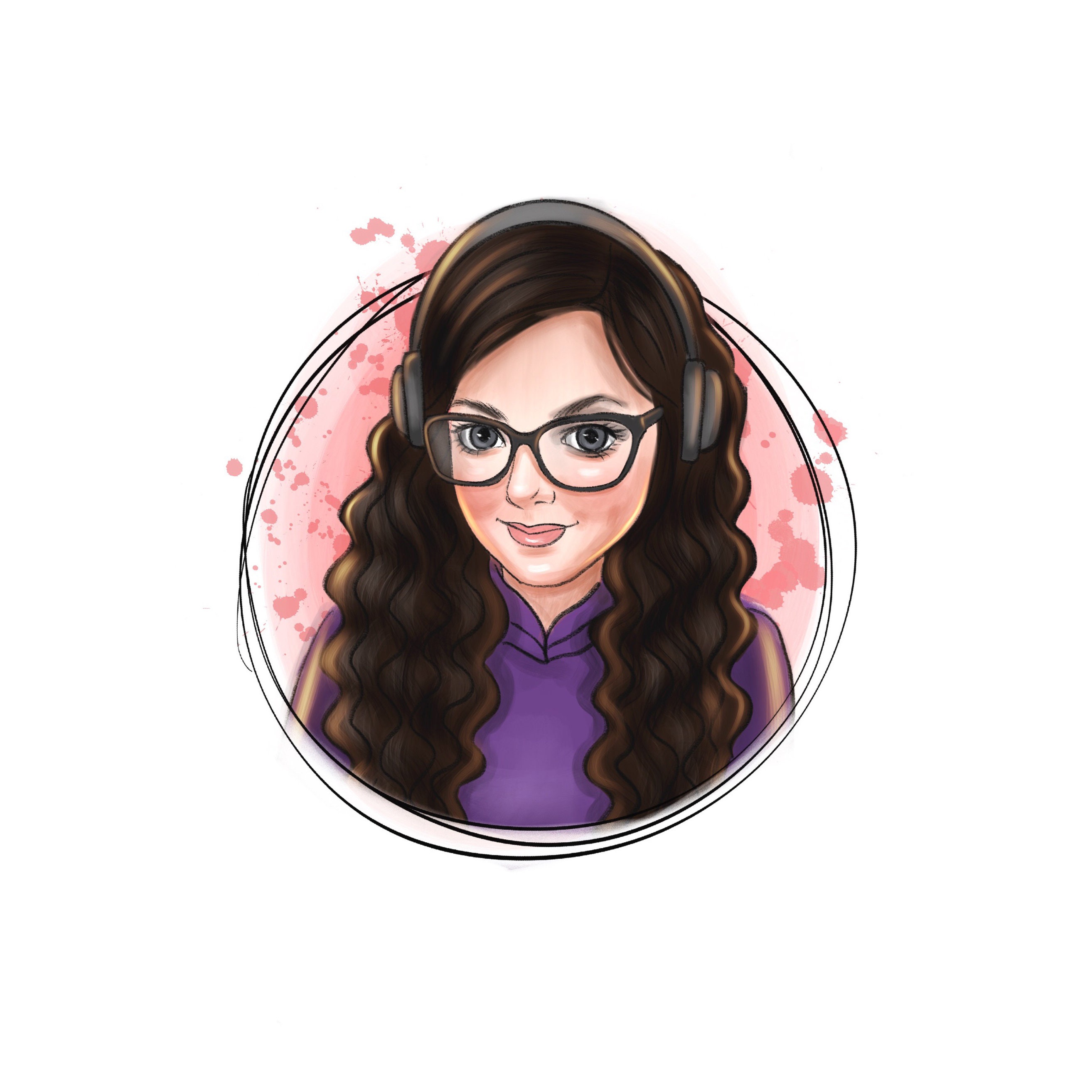 Digital Cartoon Portrait Custom Social Media Logo Cartoon - Etsy