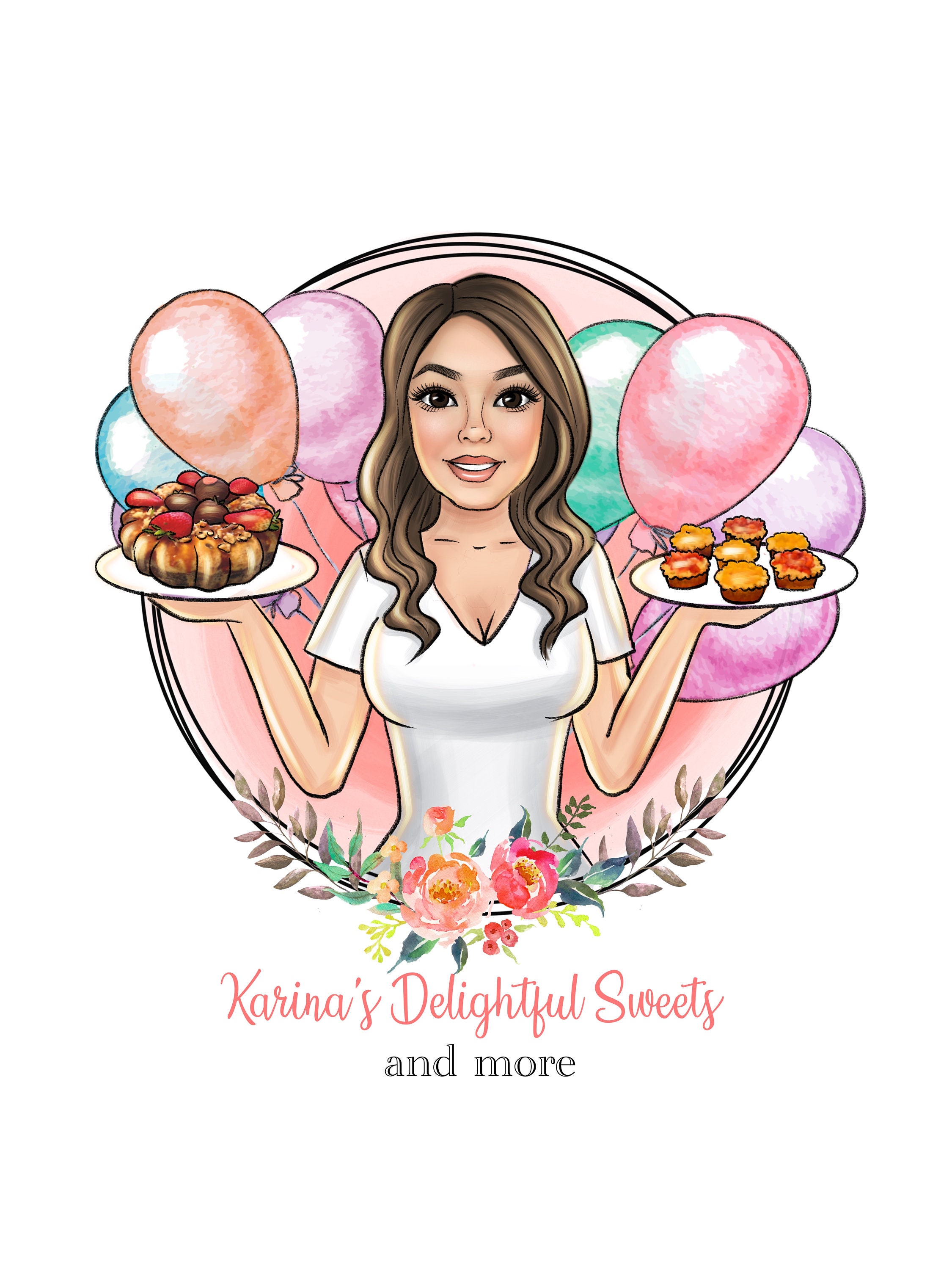 Cartoon Logo Portrait Event Specialist Avatar Balloons | Etsy