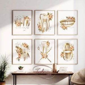 Teeth Wall Art, Dental Poster, Dental Clinic Decor, Tooth Anatomy ...