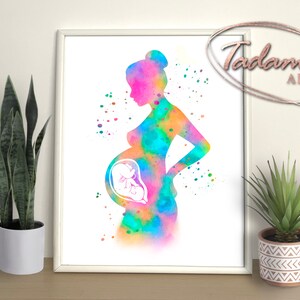 In Vitro Fertilization Art IVF Poster Fetus in Womb Print Fertility ...