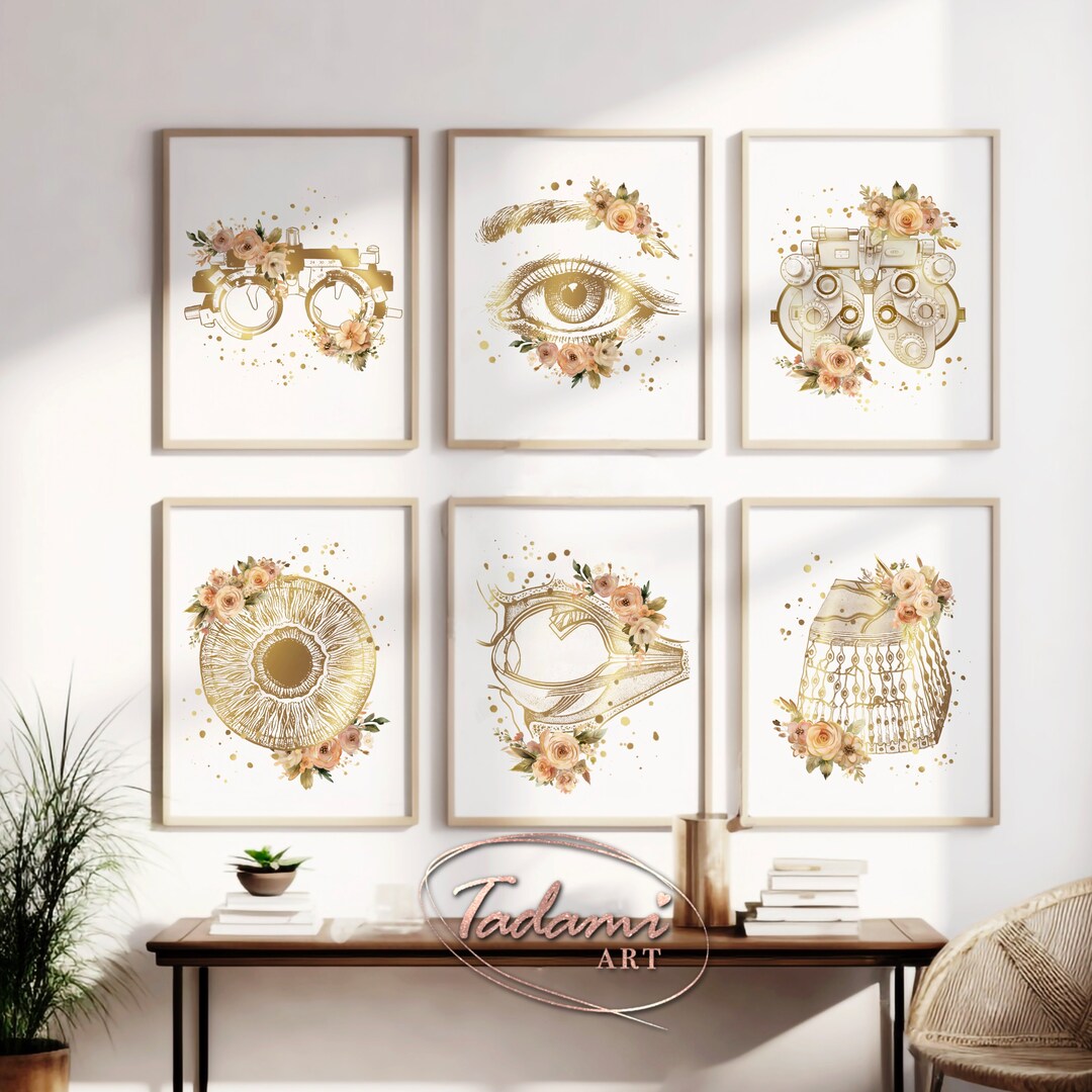 Eye Anatomy Art Print, Floral Ophthalmology Poster (digital Download ...
