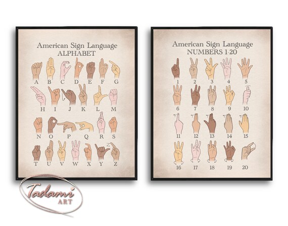 Asl Manual Alphabet Printable Numbers