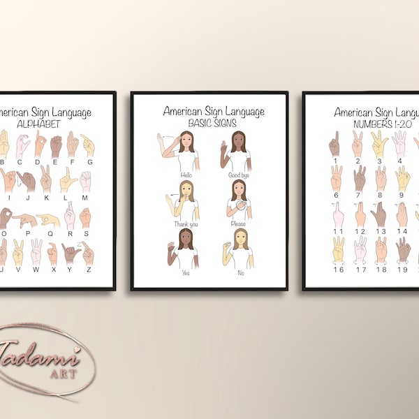 Kids Sign Language Poster - Etsy