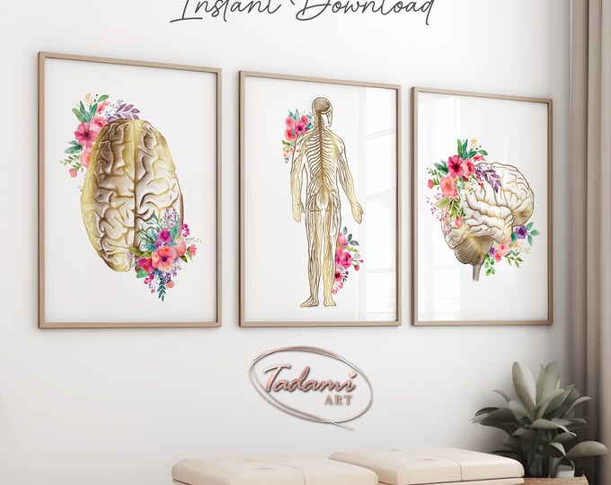 Nervous System Art, Medical Art, Neurology Poster, Neurologist Gift ...