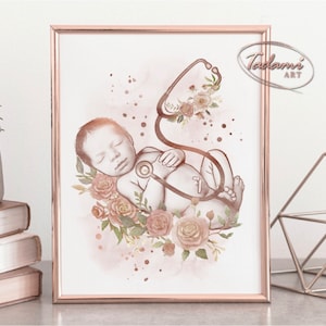 Neonatology Wall Art Newborn Poster Baby Doctor Art - Etsy