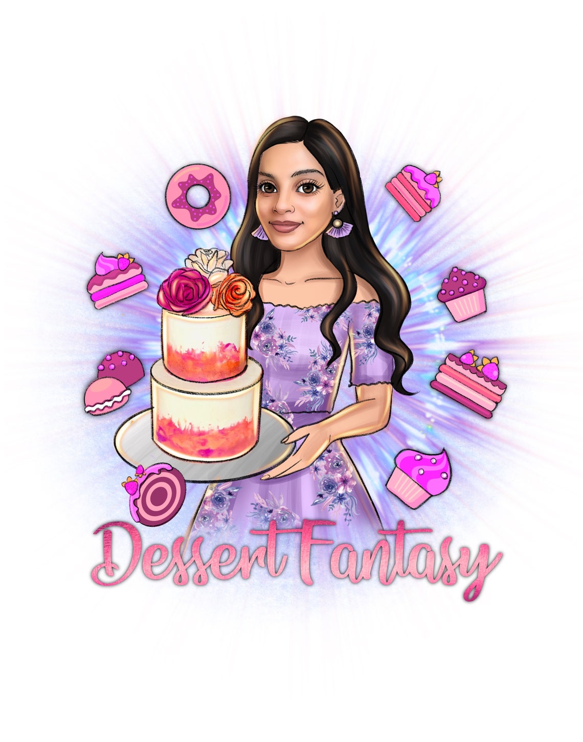 Baker Logo Portrait Custom Avatar Custom Logo Business - Etsy