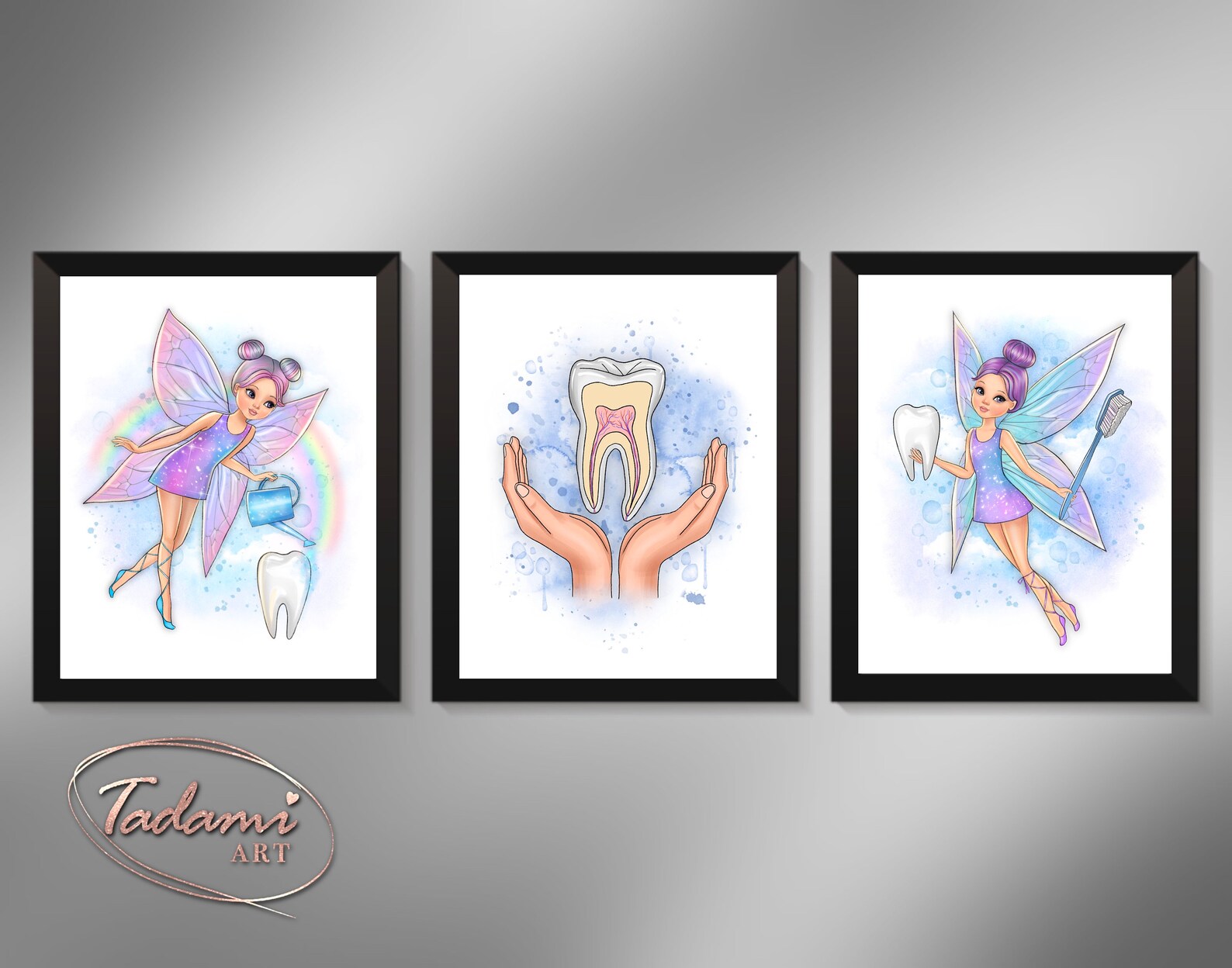 Dentist Gift Tooth Fairy Art Dental Care Poster Tooth Anatomy - Etsy