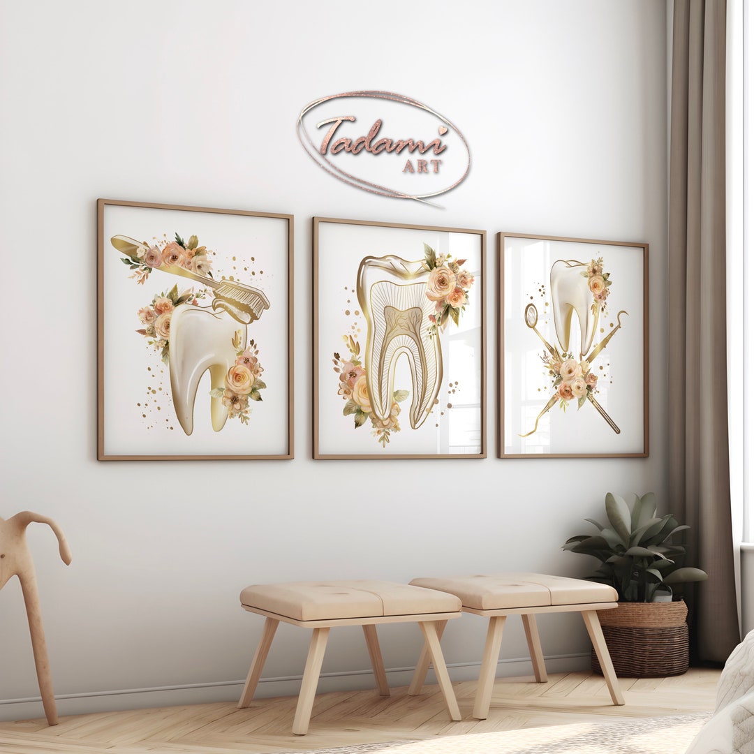Dental Anatomy Art, Dental Clinic Decor, Mouth Hygiene Art, Dental ...